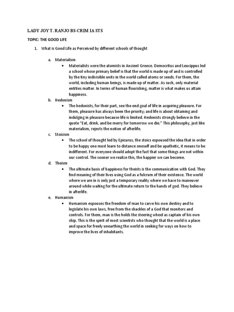 Activity Sts | PDF | Hedonism | Happiness