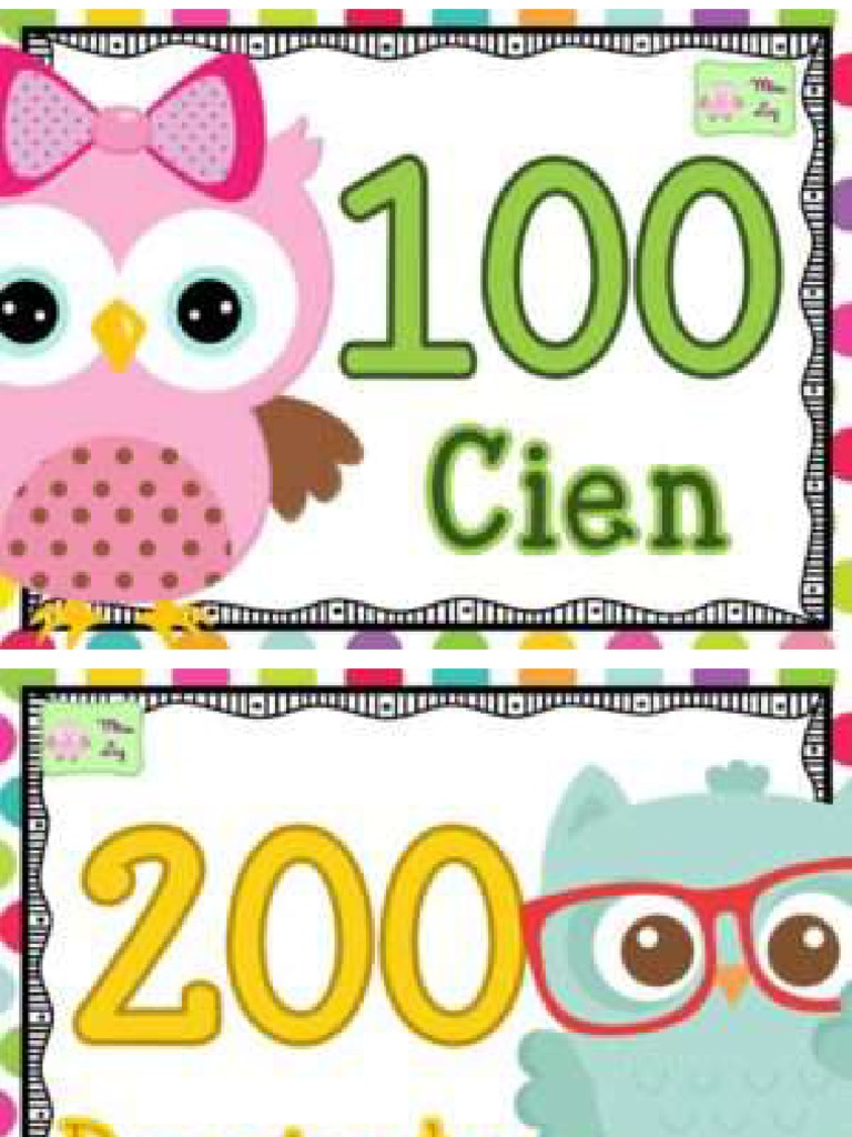 Numeros Del 100 Al 1000 | PDF