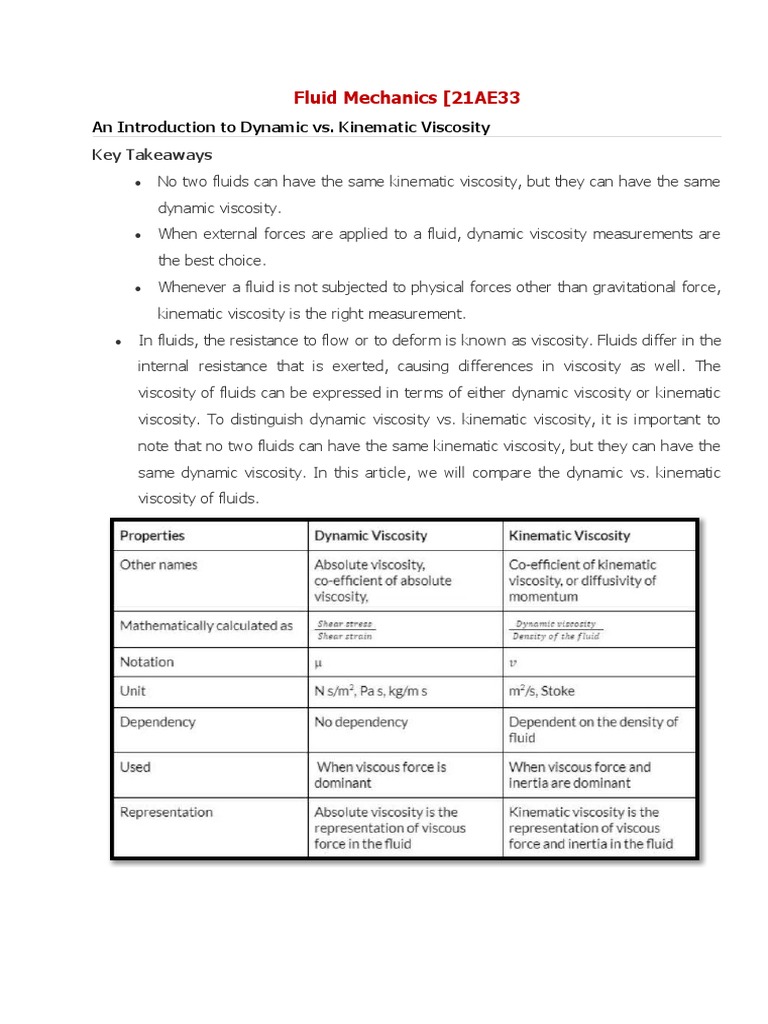 Information On Fluid Mechanics | PDF | Viscosity | Fluid Mechanics