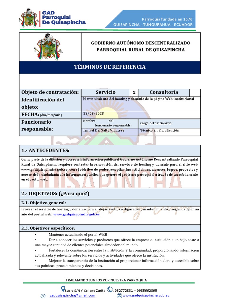 TÉ Rminos de Referencia | PDF | Red mundial | Internet y web