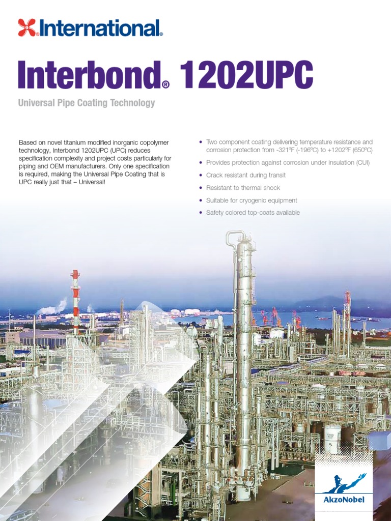 Brochure Interbond 1202UPC US - 301111 | Download Free PDF | Corrosion | Pipe (Fluid Conveyance)