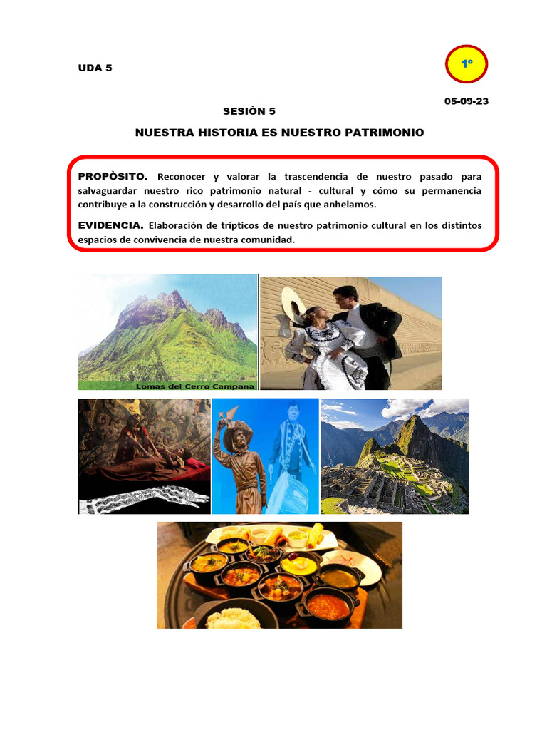 1º UDA - sesion 5 | PDF | Turismo | Bienes (Ley)