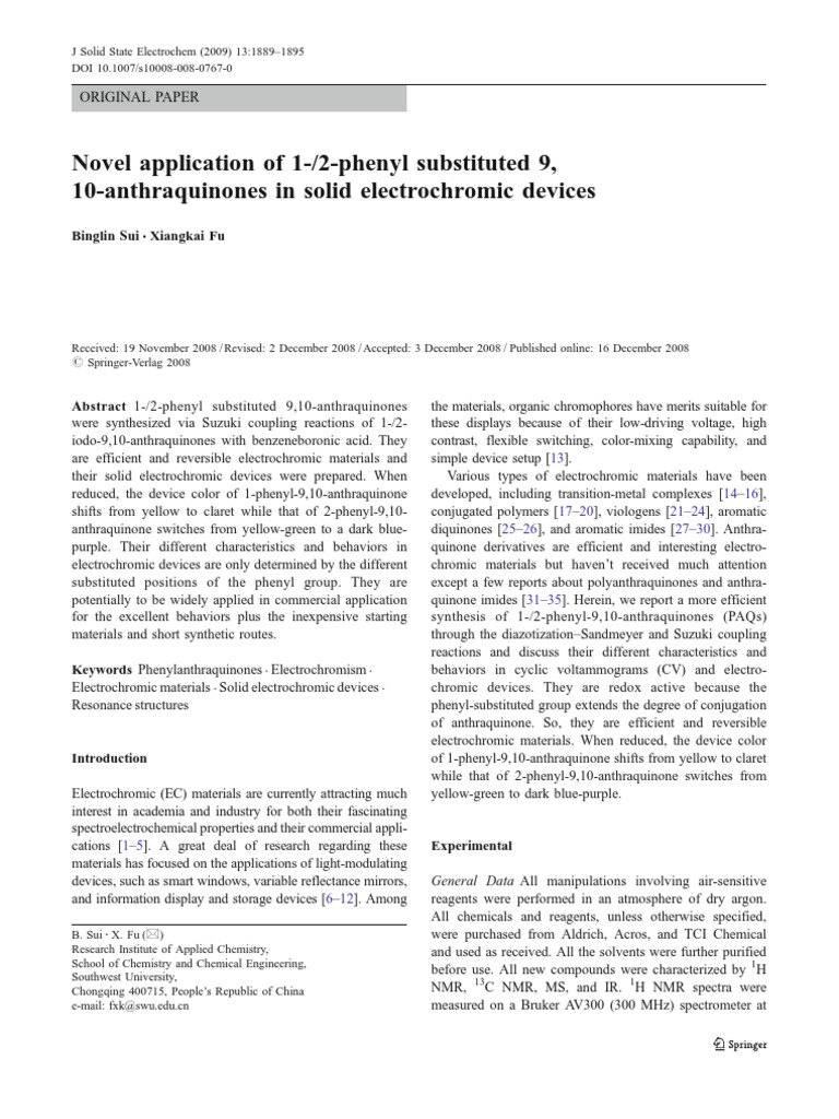 Novel Application Of 1 2 Phenyl Substituted 9 10 Anthraquinones In