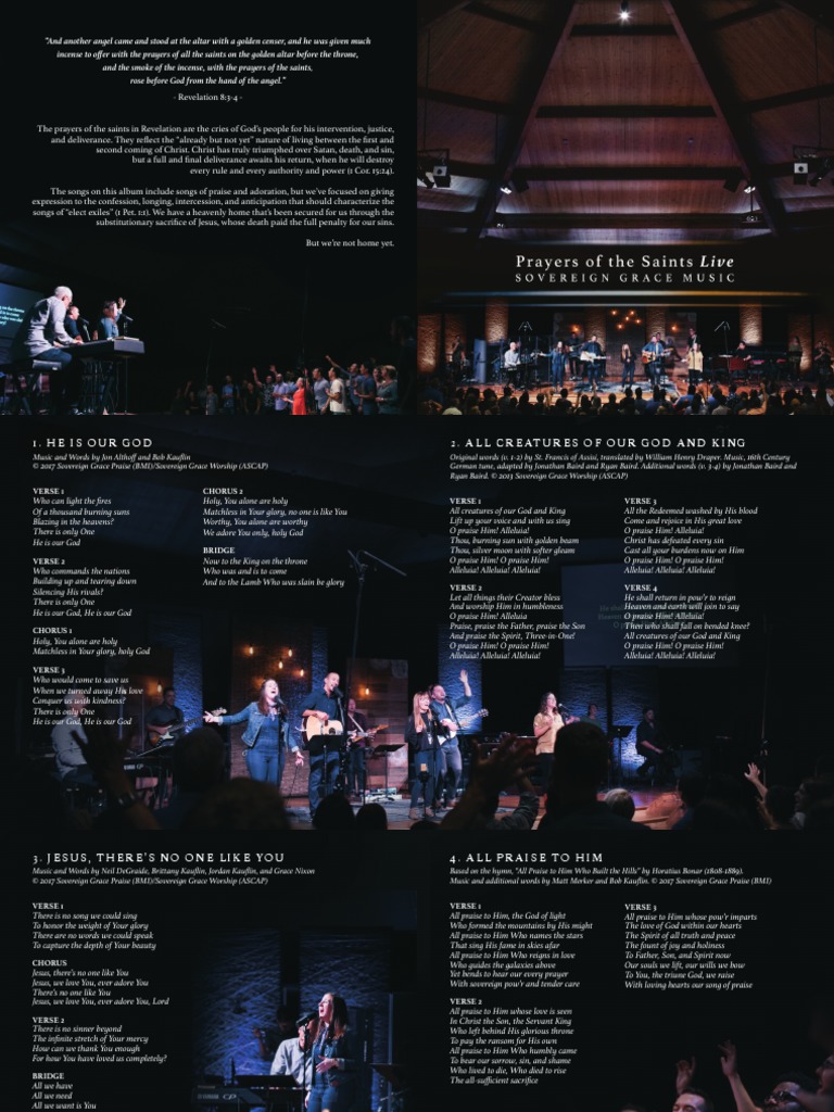 Sovereign Grace Music - Prayers of The Saints (Live) - Pots Booklet | Download Free PDF | Divine ...