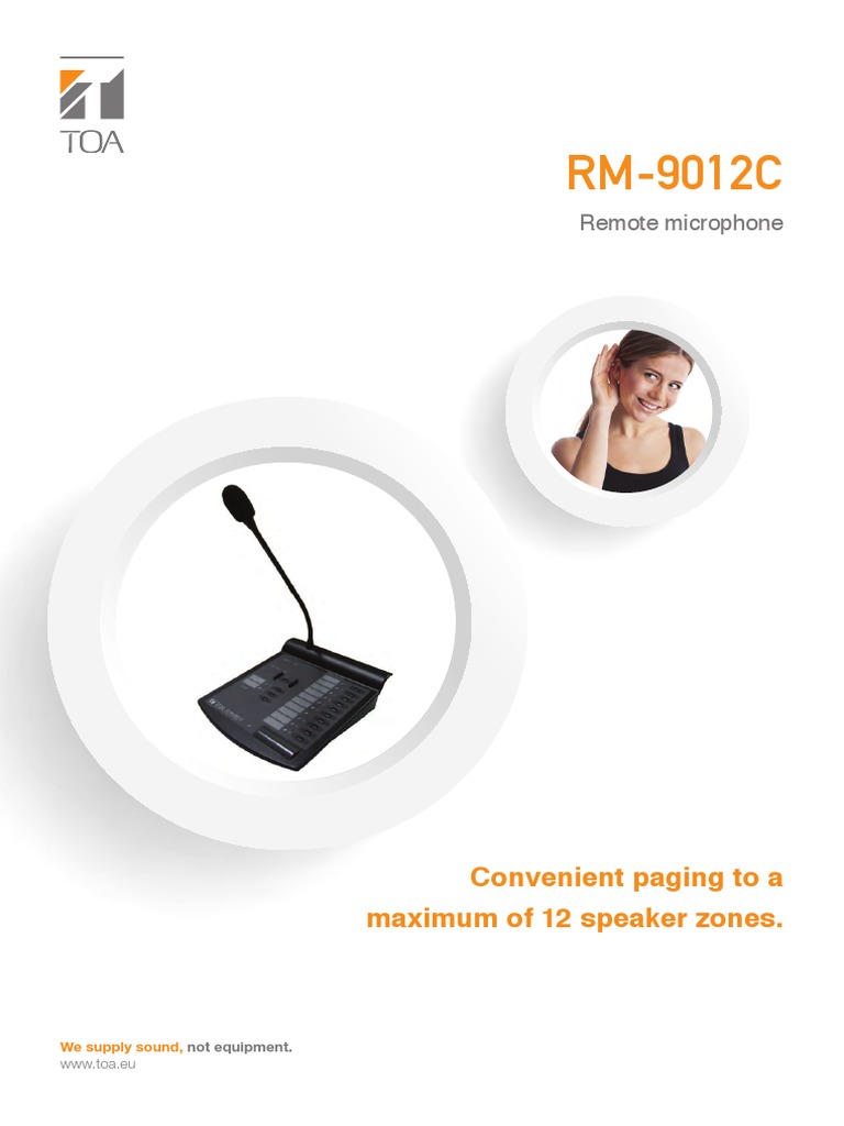 Toa Paging Microphone Rm-9012c - Leaf-E+ (833teec274) | PDF ...