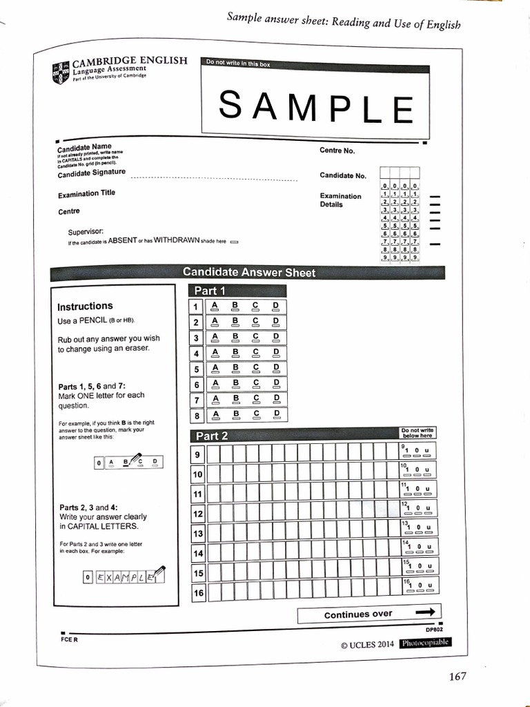 Answer Sheets | PDF Answer Sheets | PDF