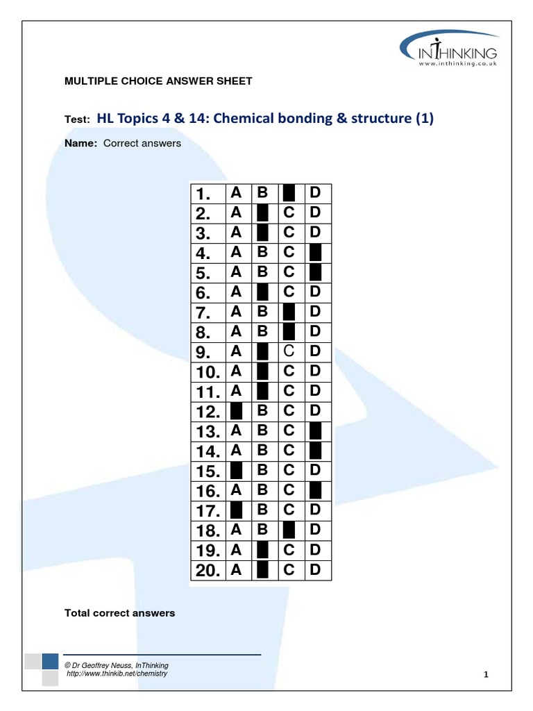 In Thinking HL Topic 4&14 Chemical Bonding & Structure | PDF