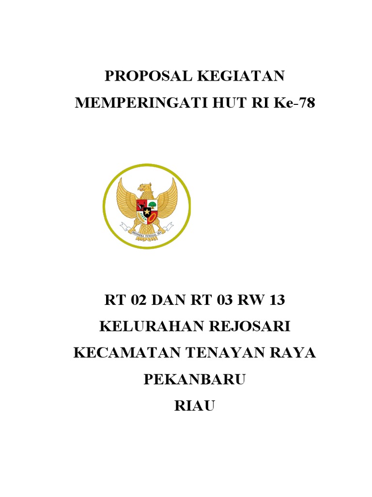 Proposal Kegiatan Hut Ri 77 2023 | PDF