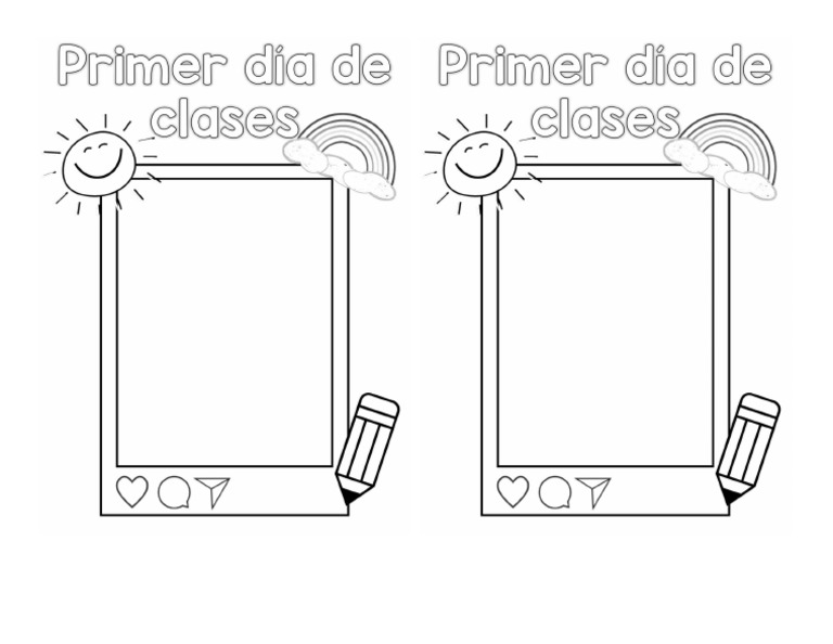 Dibujo Mi Primer Dia de Clases | PDF