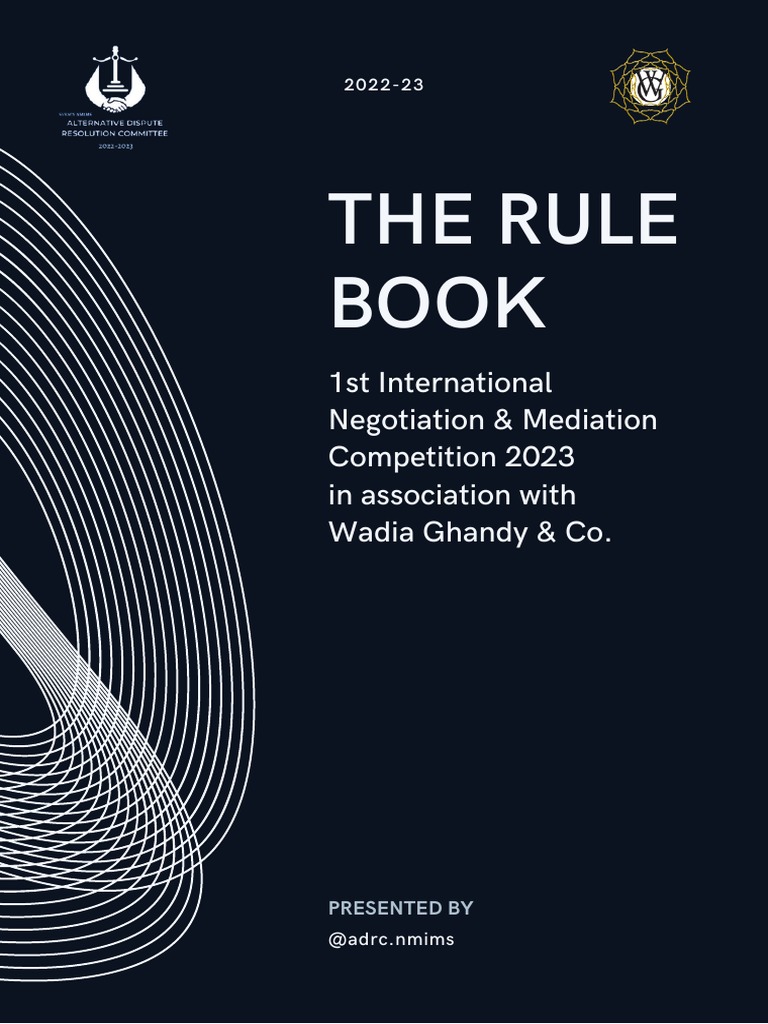 INMC 2023-Wadia Ghandy and Co. Competition Rulebook | PDF | Mediation ...