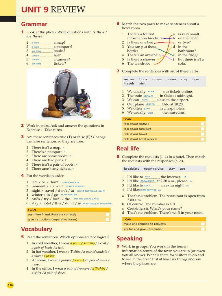 Unit 9 Grammar and Vocabulary Review | PDF | Linguistics
