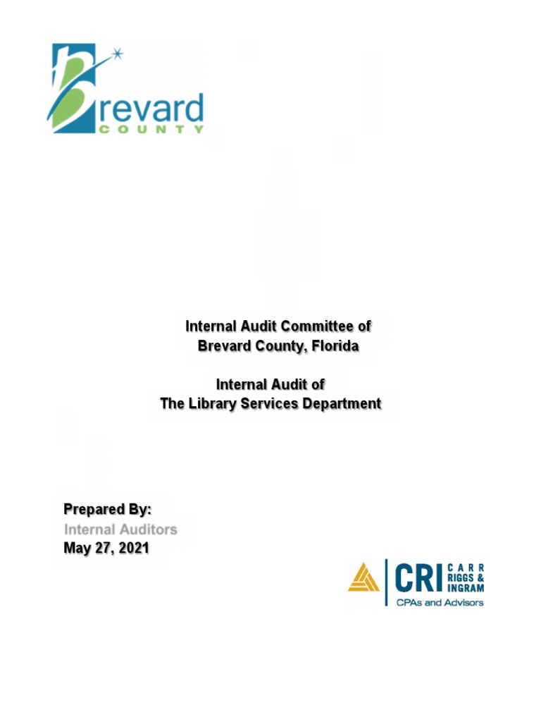 Library Services Internal Audit Report | PDF | Internal Audit | Audit