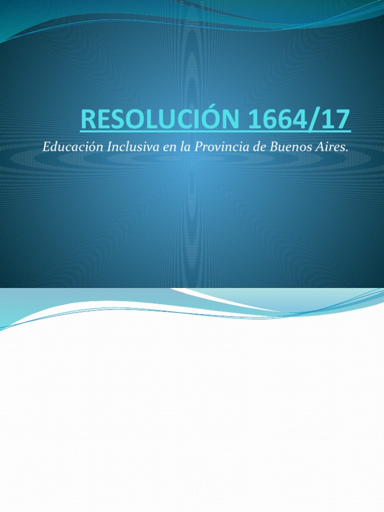 RESOLUCI N 1664 1 Autosaved | PDF | Educación de la primera infancia | Inclusión (Educación)