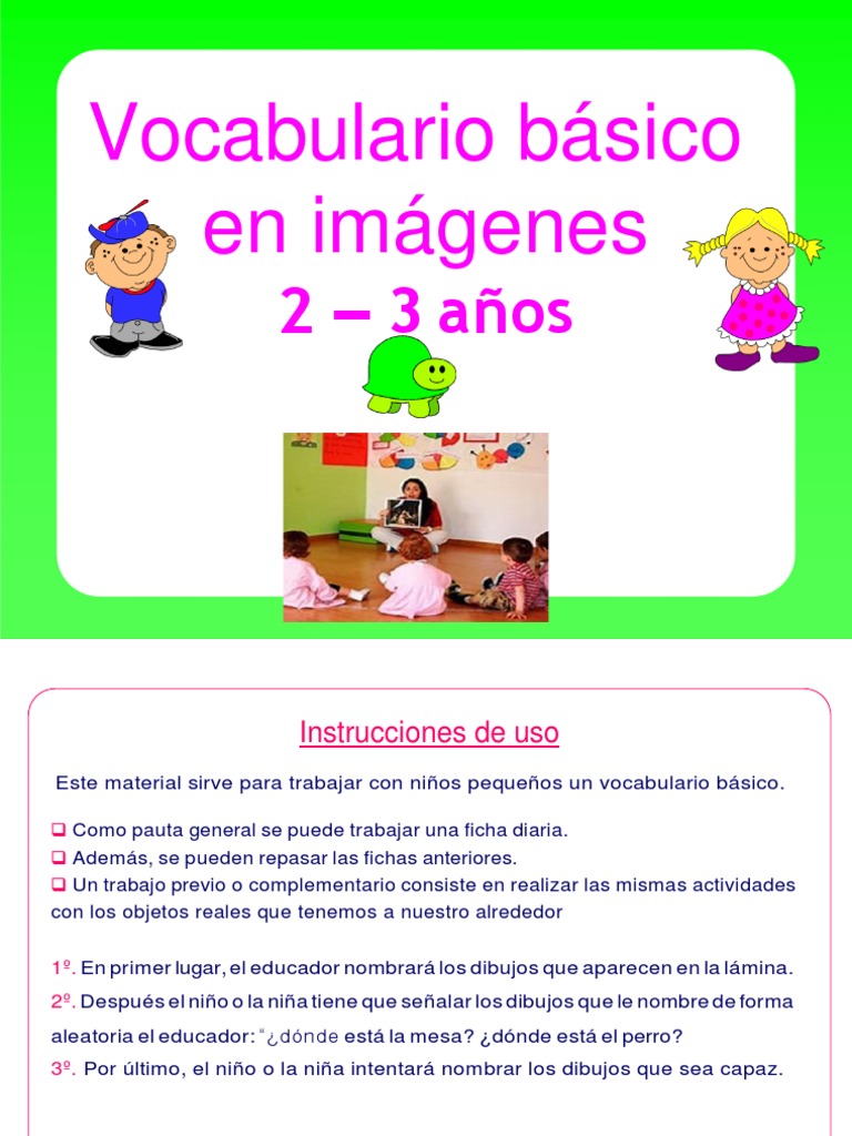 Vocabulario Básico para Niños 2-3 Años | PDF