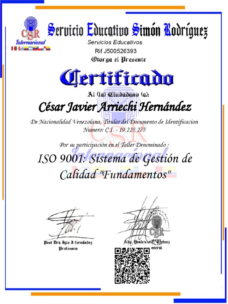 Certificación ISO 9001: Taller 2023 | PDF