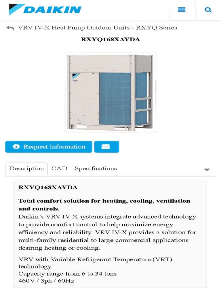 VRV IV-X Heat Pump Solutions | PDF
