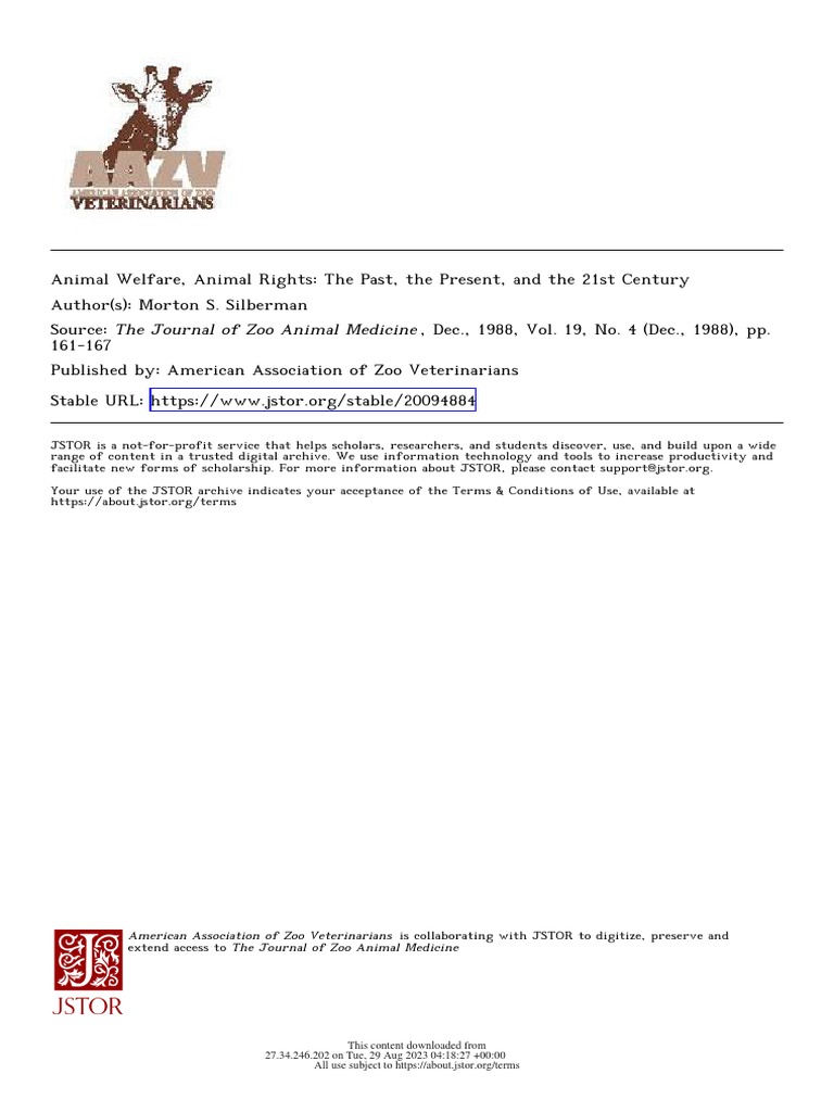 Animal Welfare, Animal Rights | PDF | Animal Welfare | Zoo