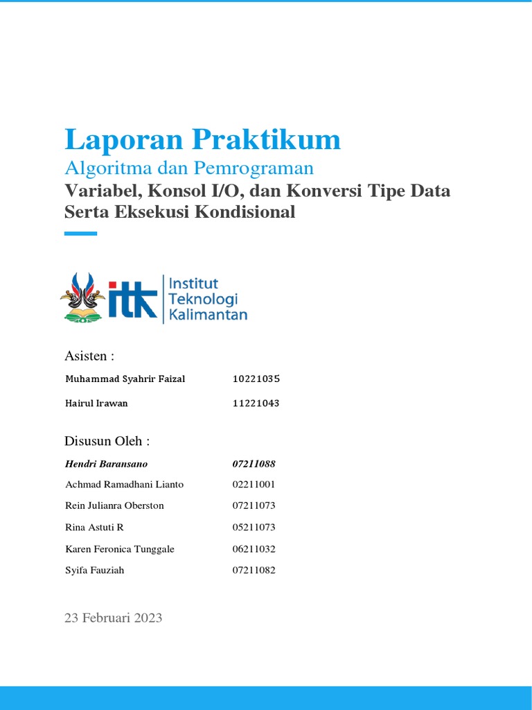 Hendri Baransano - 07211088 - LP1 | PDF | Komputer