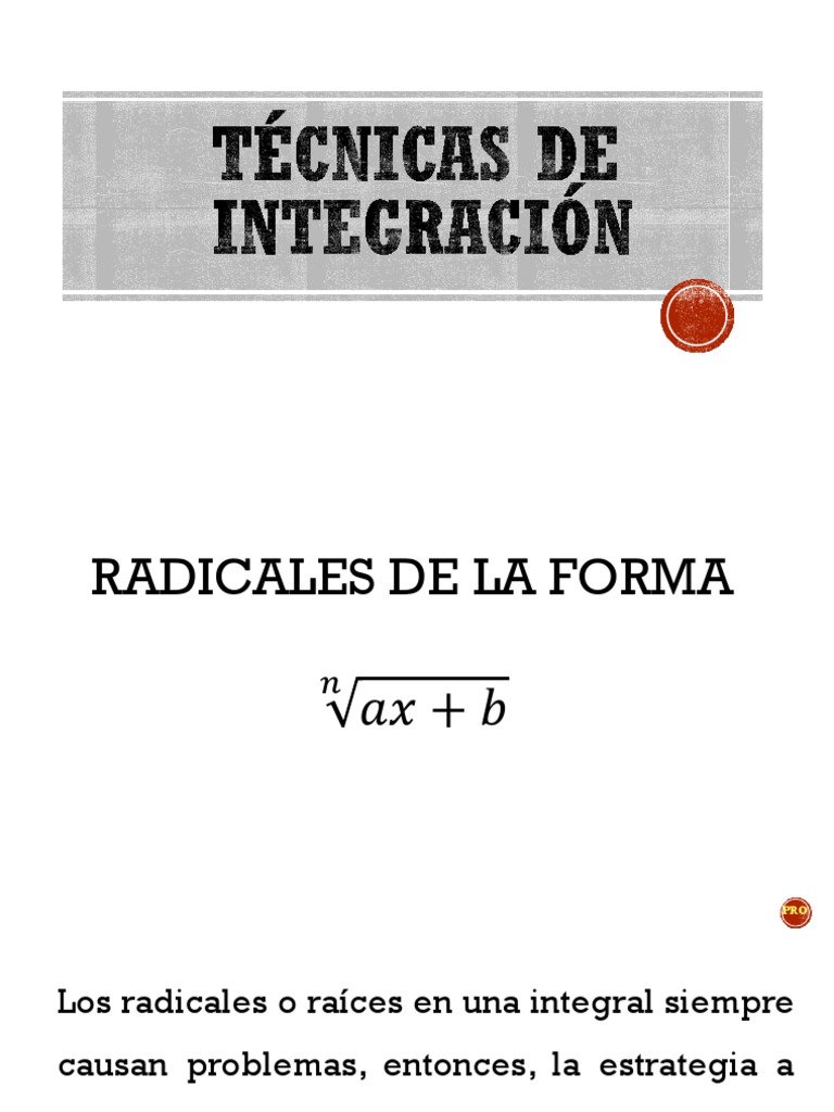 Integrales con Radicales y Sustituciones | PDF | Matemáticas | Análisis ...