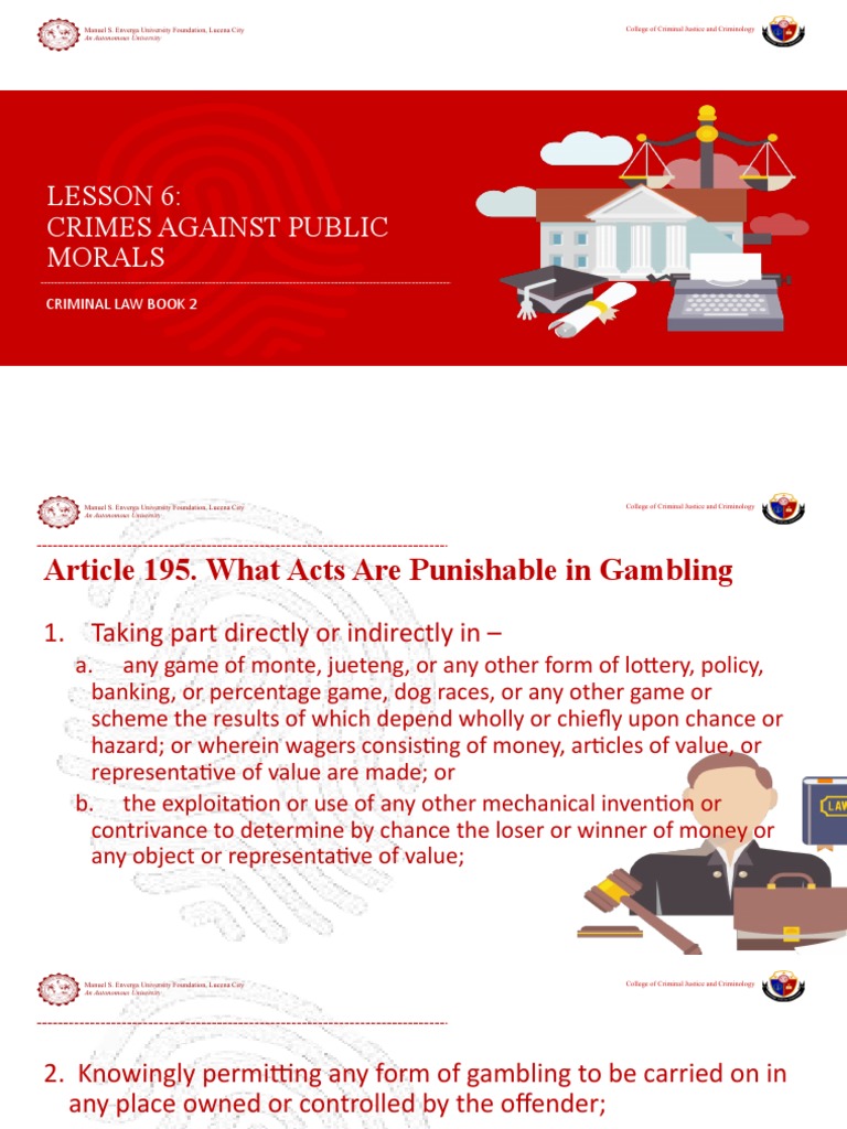 Crimes Against Public Morals in the Philippines | PDF | Crimes | Crime ...