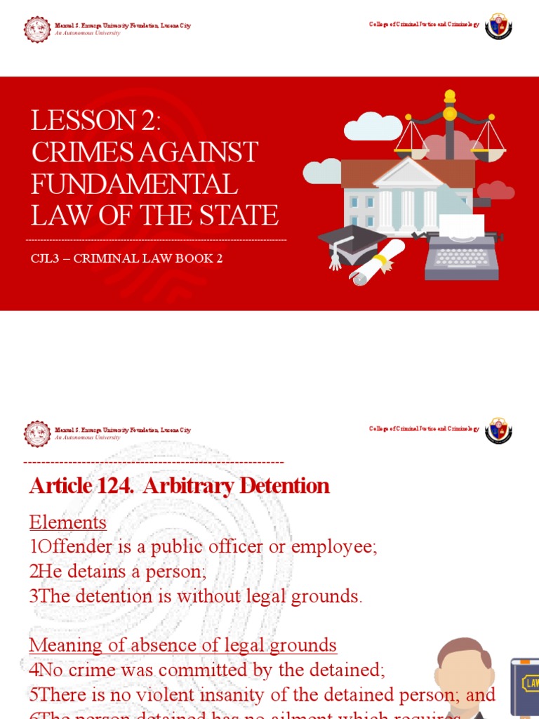 Lesson 2 Crimes Against Fundamental Law of The State LMS Template | Download Free PDF | Crimes ...