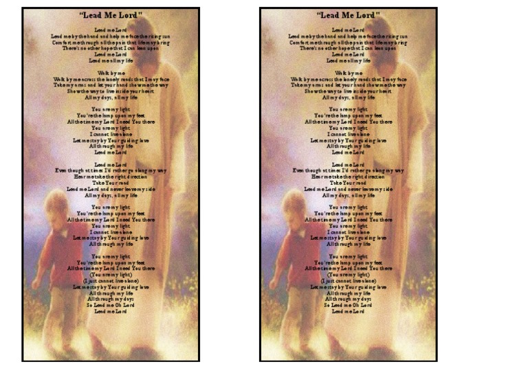 Lead Me Lord Lyrics | PDF