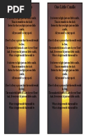 One Little Candle Lyrics | PDF