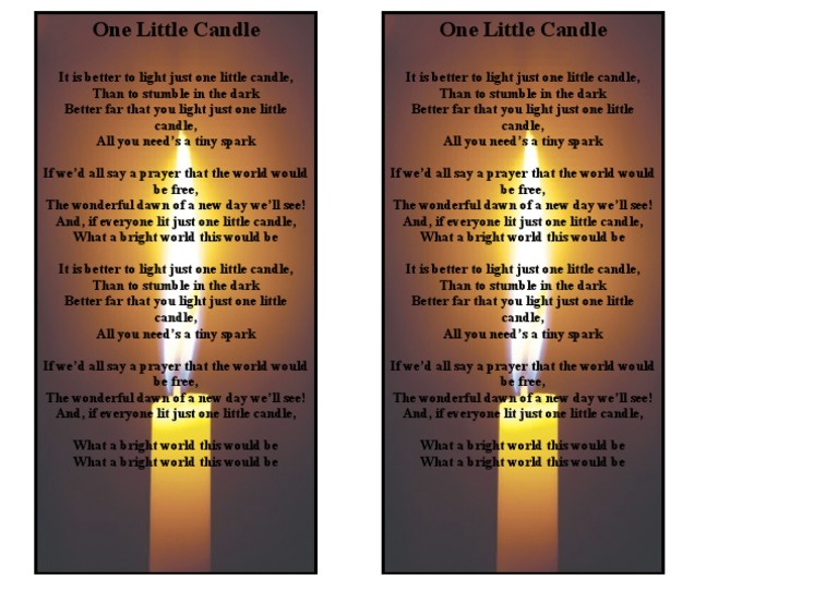 One Little Candle | PDF