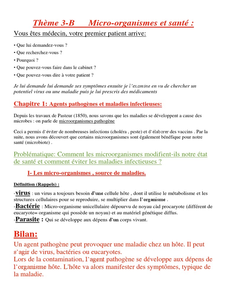 Micro-organismes : Santé et Maladies | PDF