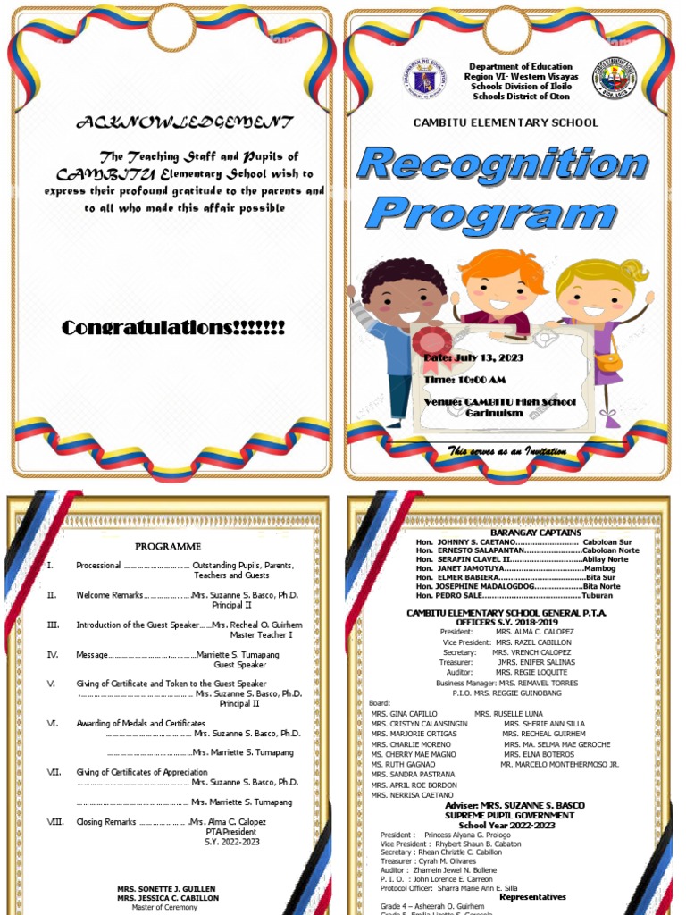 Recog Program 2022 2023 | PDF