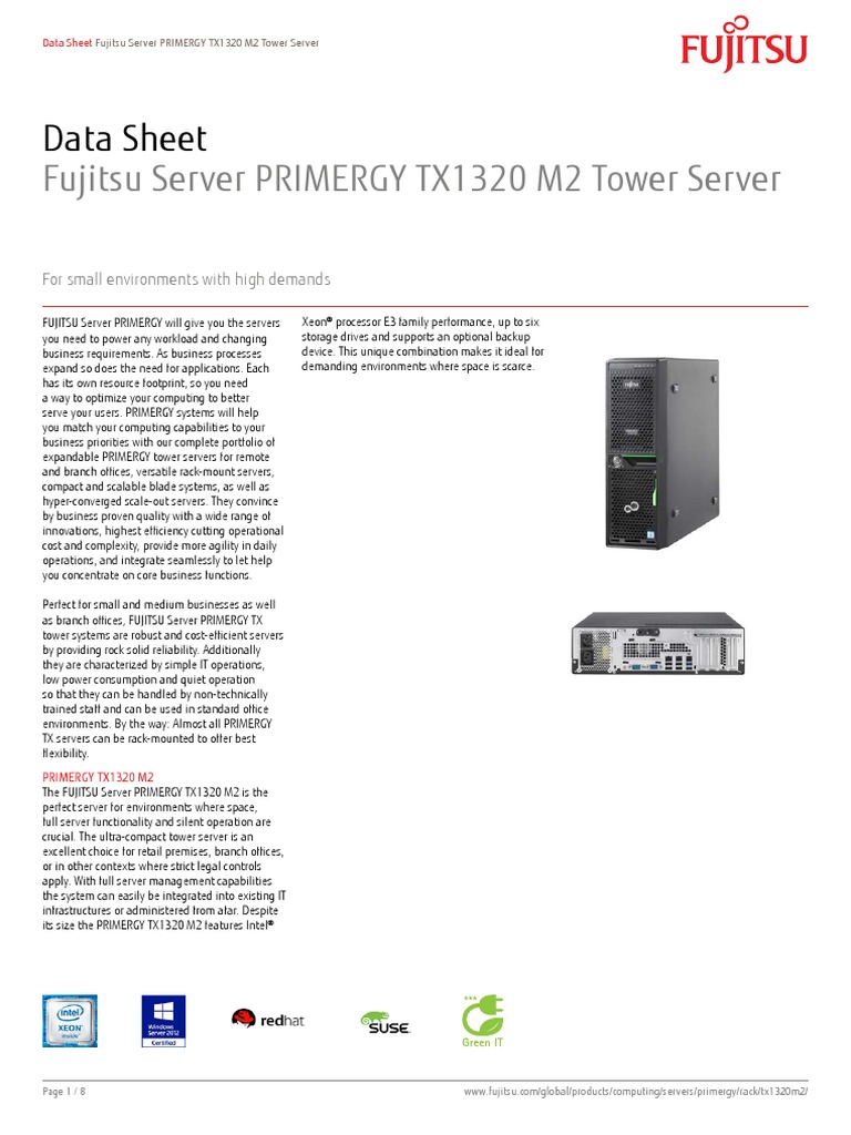 Fujitsu Siemens - Primergy - tx1320 m2 d3373 | PDF | Solid State Drive ...