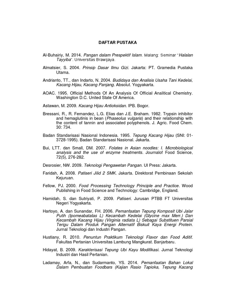 DAFTAR PUSTAKA Kacang Hijau | PDF