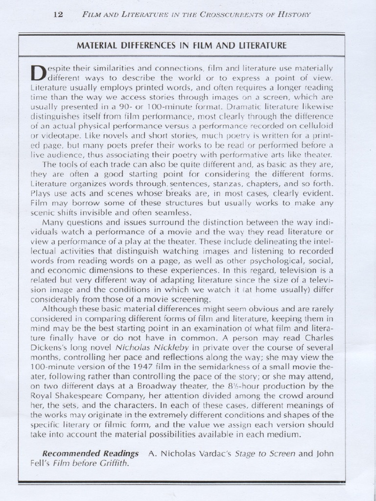 자료-3(Film & Literature) | PDF