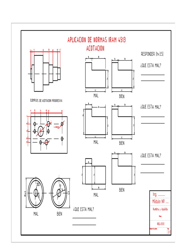 TP N°4 - ACOTACIÓN - Hoja 2 | PDF