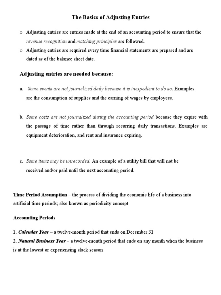 Understanding Adjusting Entries in Accounting | PDF | Debits And ...