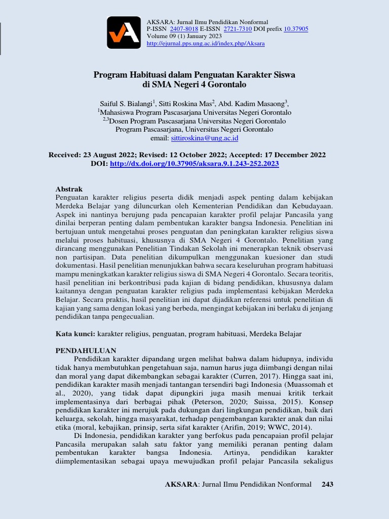 Penguatan Karakter Religius Siswa SMA | PDF
