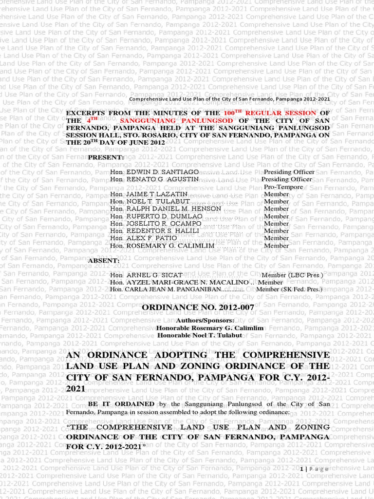 San Fernando Zoning Ordinance | PDF | River | Flood