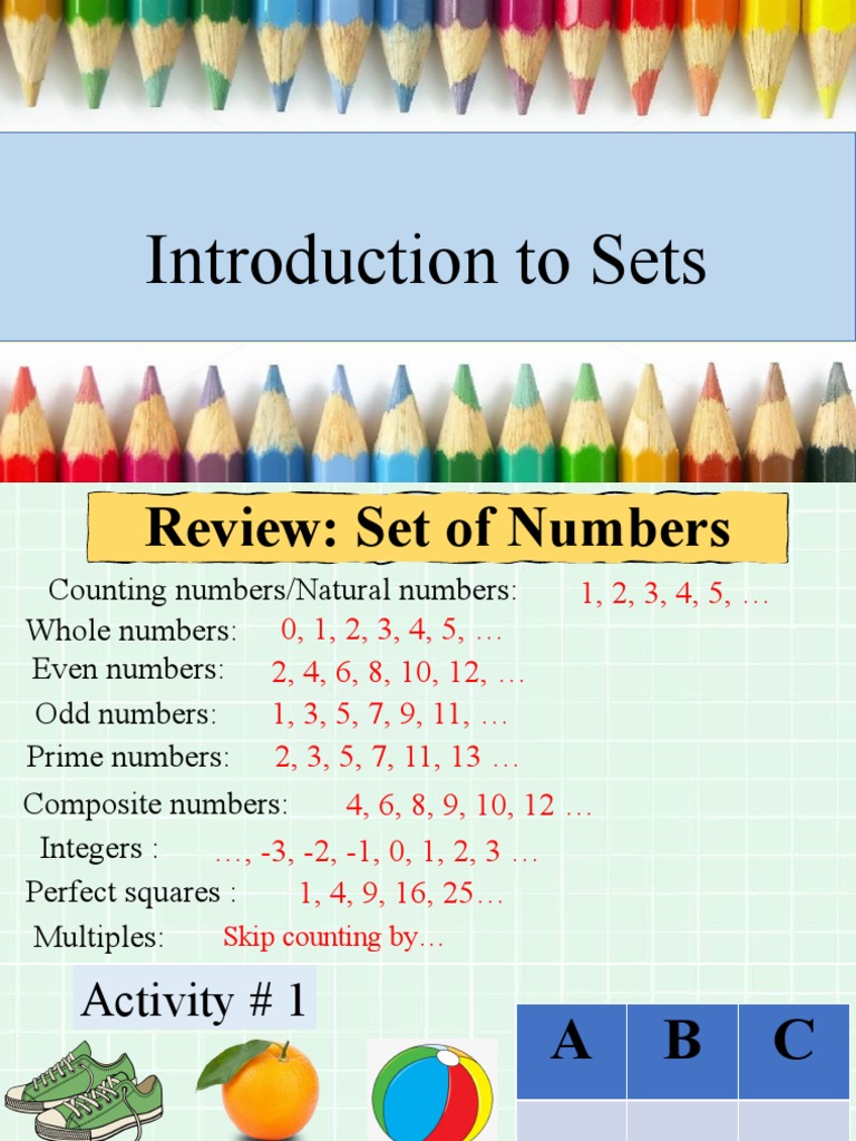Introduction To Sets | PDF | Natural Number | Linguistics