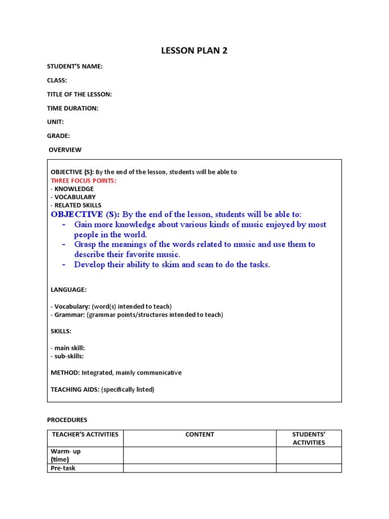 2022 Lesson Plan | PDF | Lesson Plan | Vocabulary 2022 Lesson Plan | PDF | Lesson Plan | Vocabulary