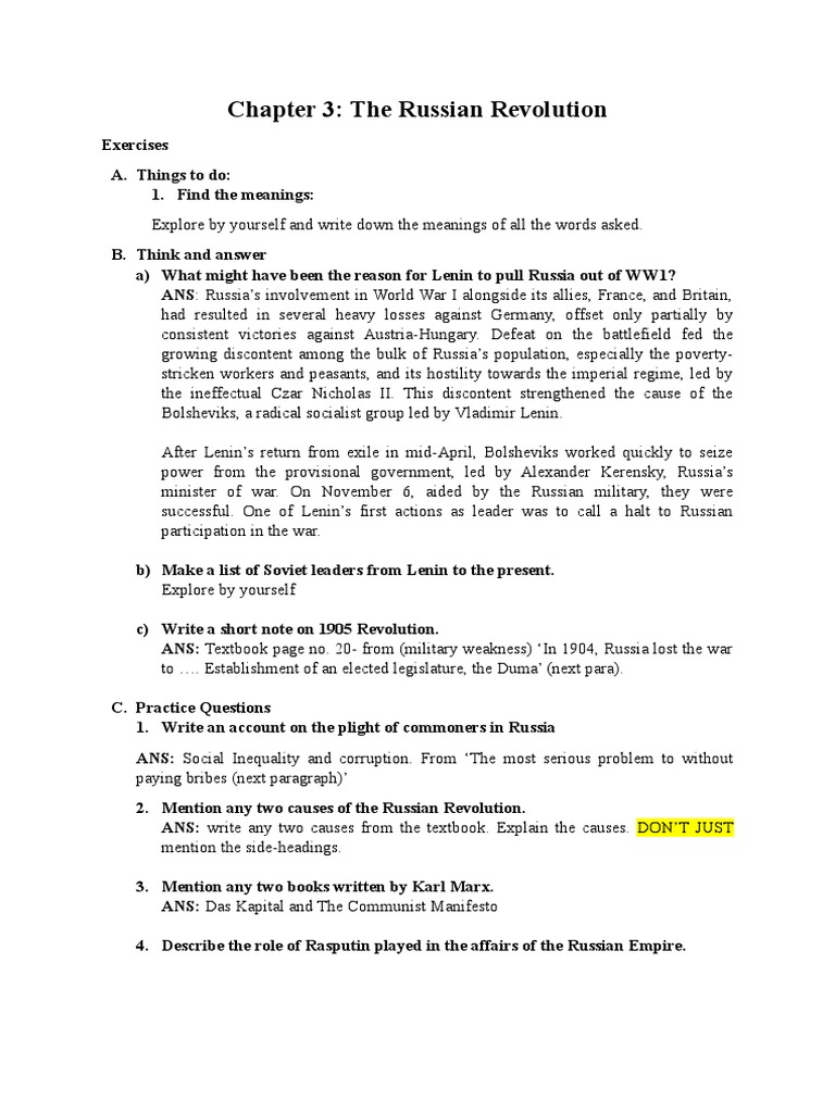 Russian Rev Notes | PDF | Russian Empire | Russian Revolution