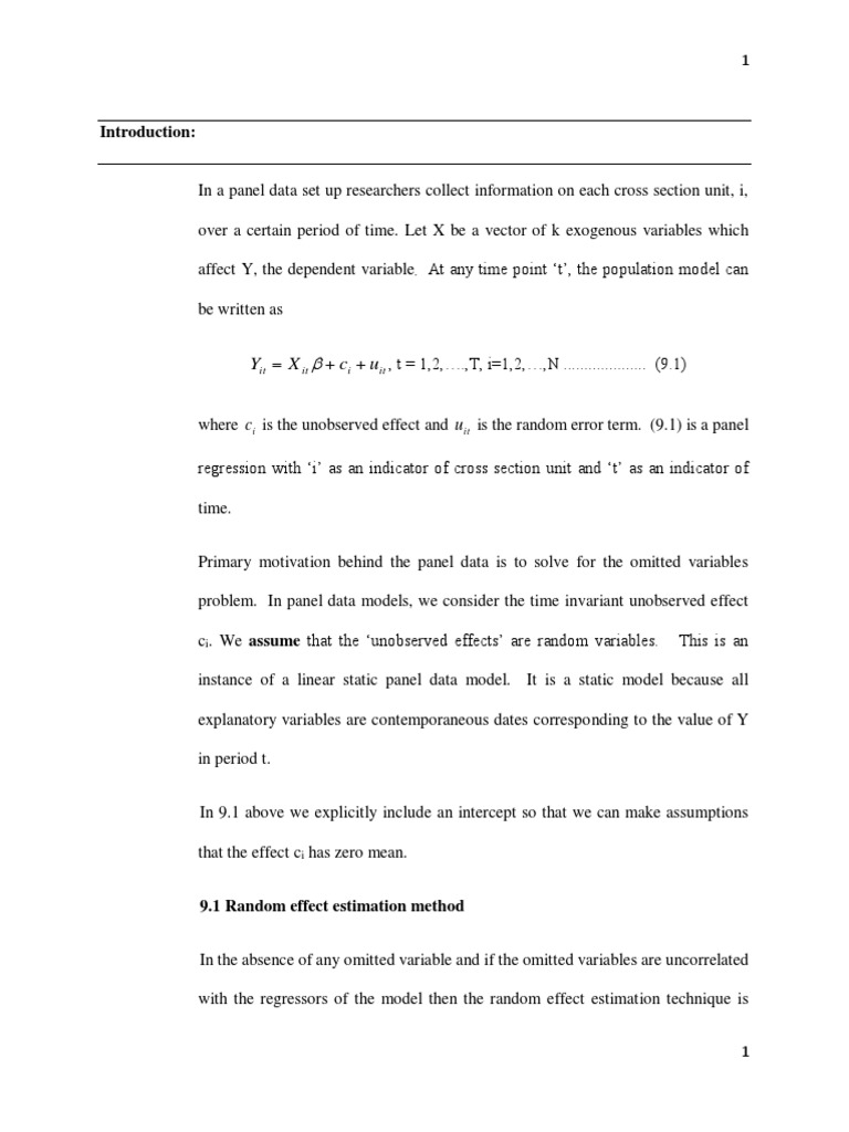 Panel Data Analysis Guide | PDF | Fixed Effects Model | Ordinary Least Squares