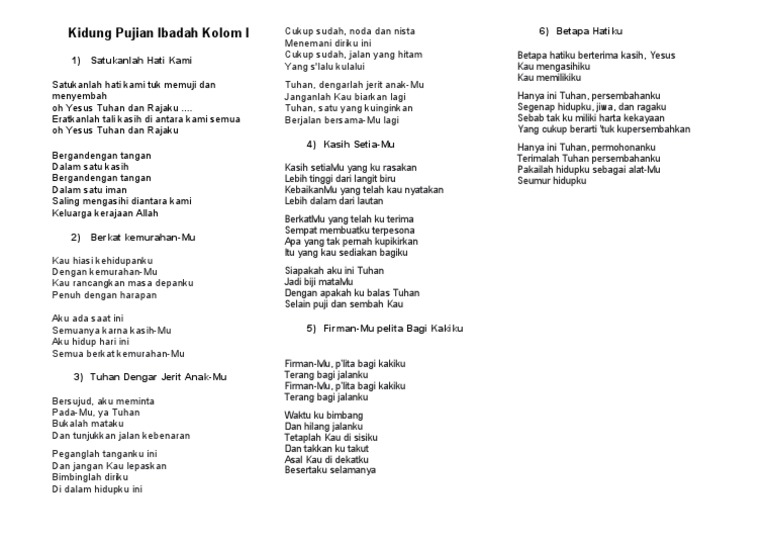 Kidung Pujian Ibadah | PDF