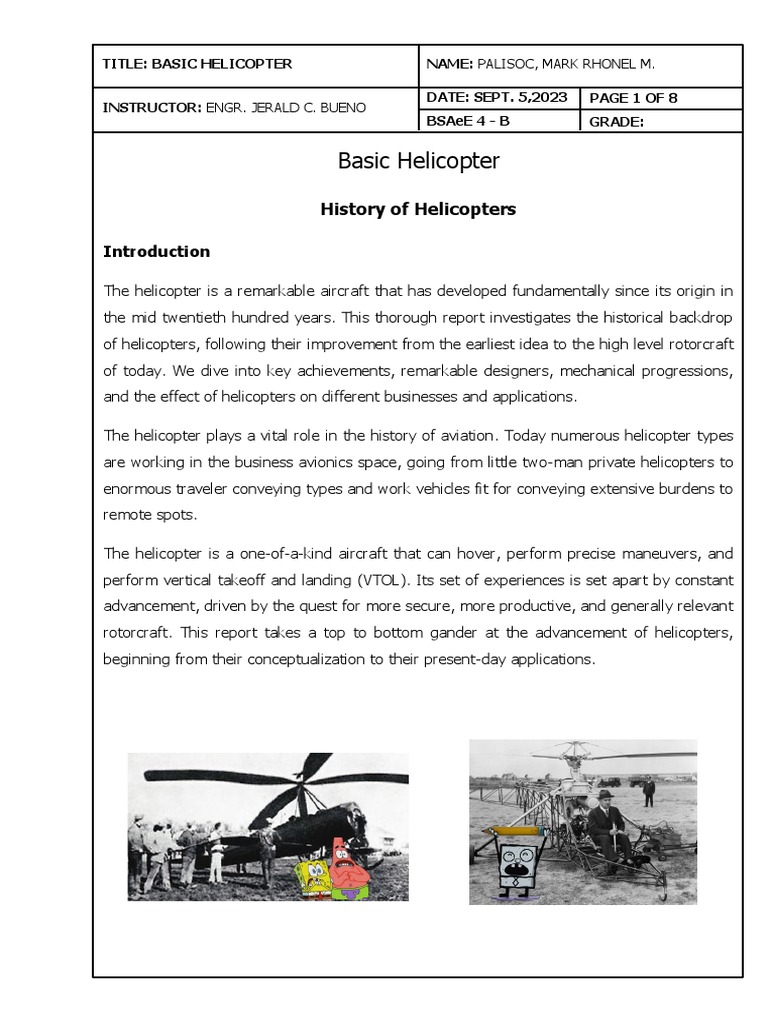 History of Helicopters | PDF | Helicopter Rotor | Helicopter