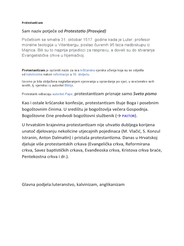 Protestantizam | PDF