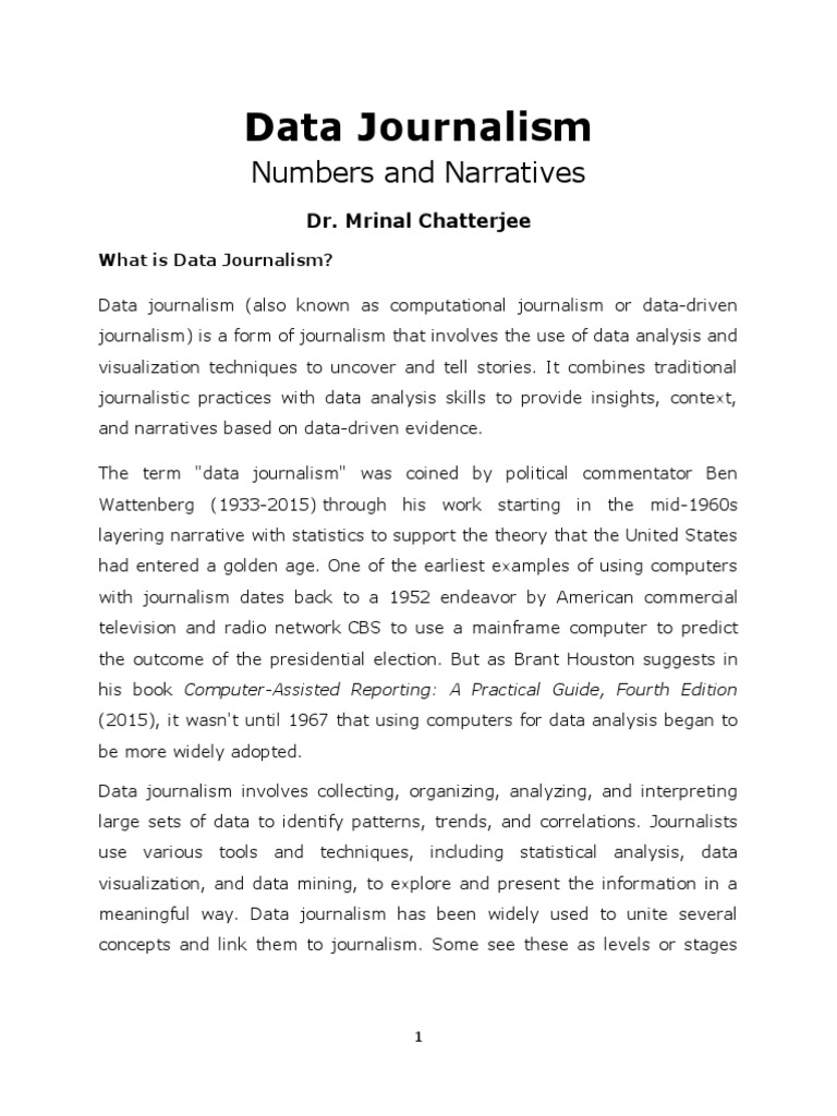 Data Journalism | PDF | Data | Data Science