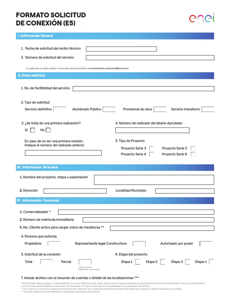 formato-solicitud-de-conexion-e5 | PDF