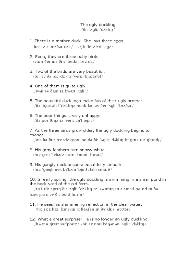 The Ugly Duckling | PDF