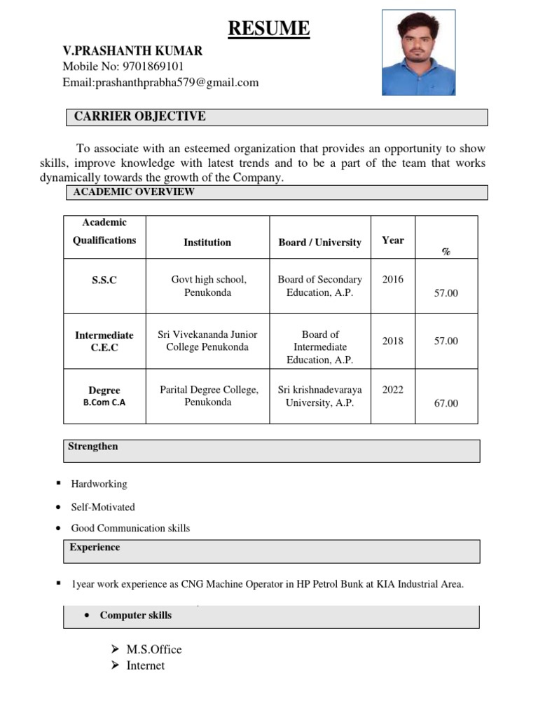 Prashanth Resume | PDF