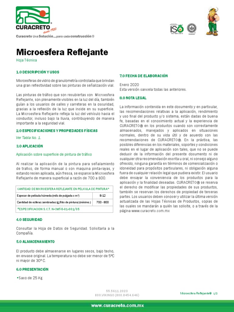 Microesfera - Reflejante Curacreto | PDF