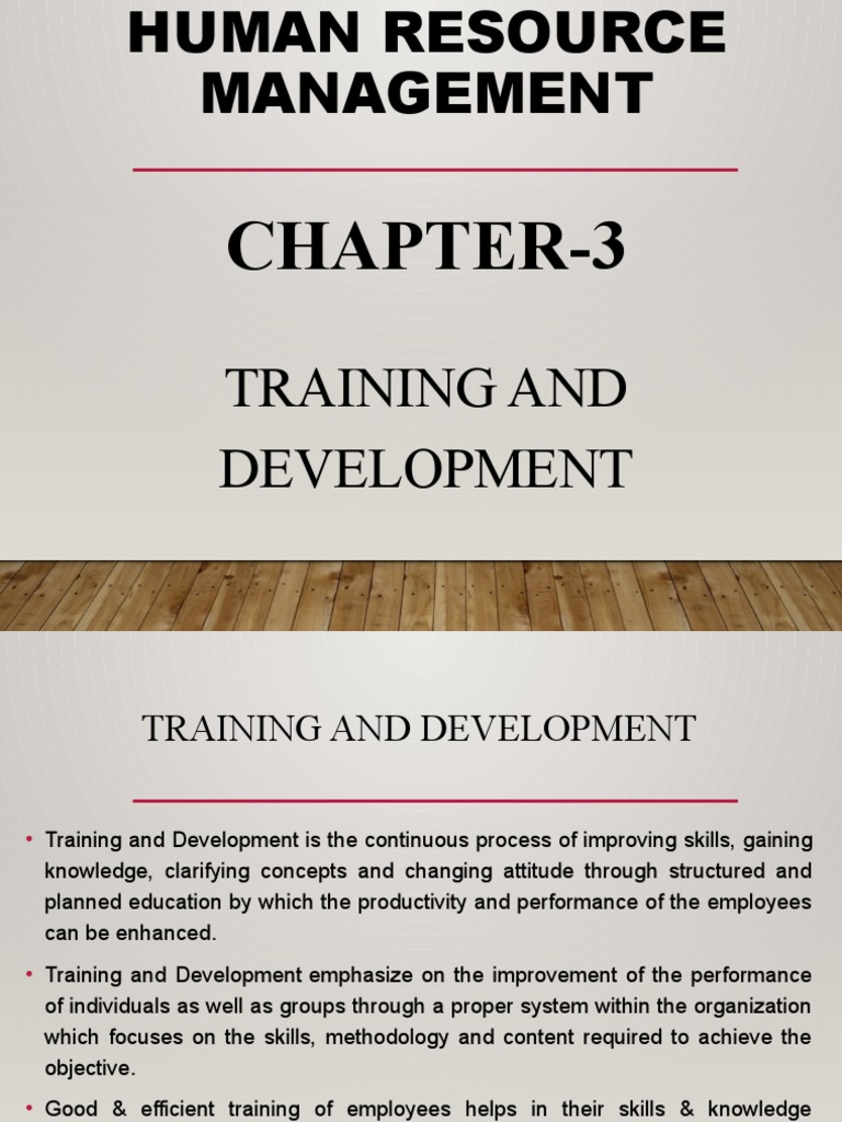 HRM - Chapter-3 - Training & Development | Download Free PDF | Employment | Learning